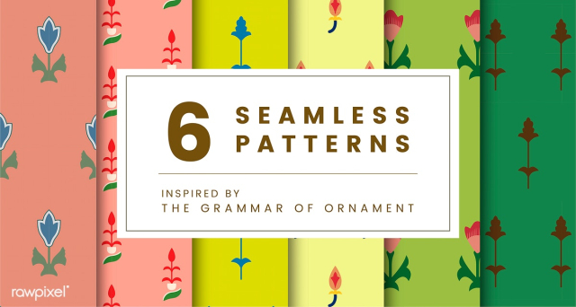 Free: Set of 6 vintage patterns inspired by The Gra.. | Free stock ...