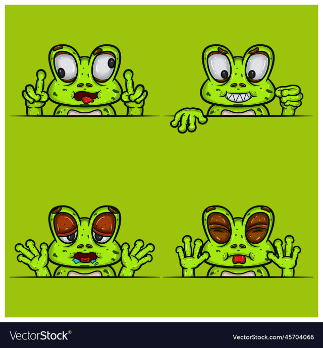 Free: set of expression frog face cartoon crazy evil - nohat.cc