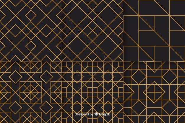 Free: Set of geometric luxury pattern design Free Vector - nohat.cc