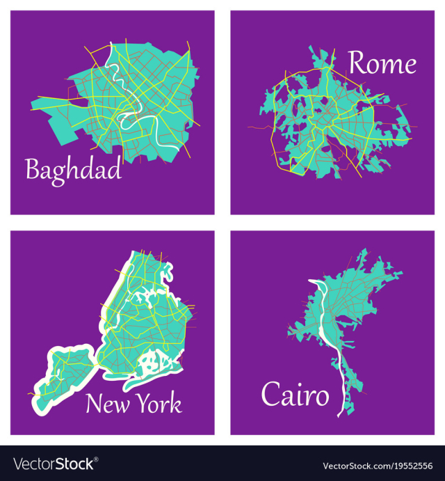 Free: Set of landscape elements city top view road port vector image ...