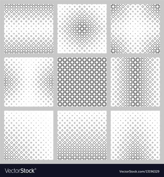 Free: Set of nine monochrome square pattern backgrounds vector image ...