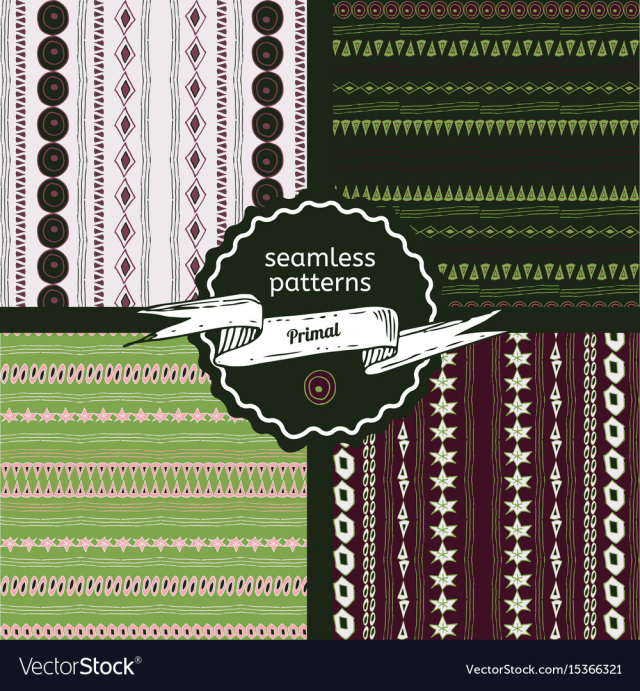 Free: Set of primal seamless patterns vector image - nohat.cc