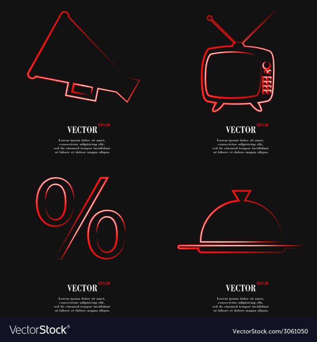 Free: Set of Red web icon flat design Simple sticker vector image ...