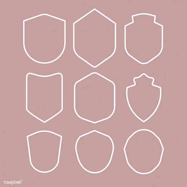 Free: Set of white bordered shield icon vectors | Free stock vector ...
