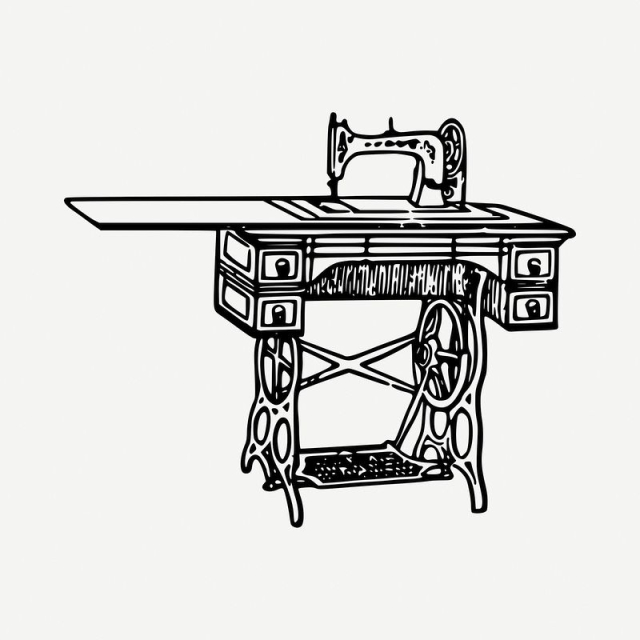 Free: Sewing machine drawing, vintage illustration | Free PSD ...