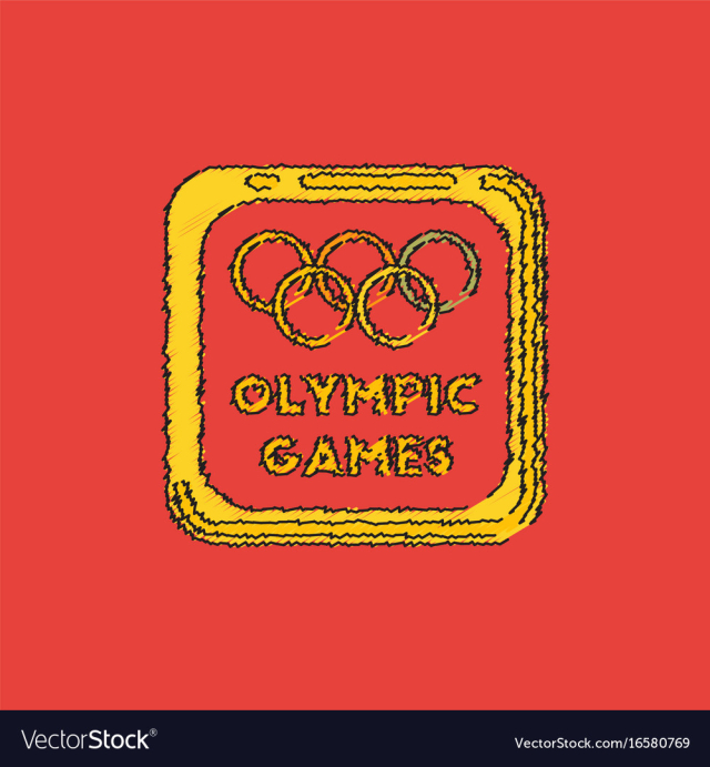 Free: Sign symbol olympics games in hatching style vector image - nohat.cc