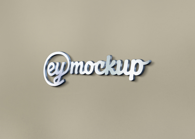 Free: Silver 3D logo mock-up | eyMockup - nohat.cc
