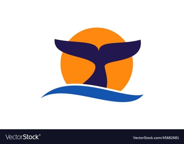 Free: simple flat design oceanic logo whale tail icon - nohat.cc