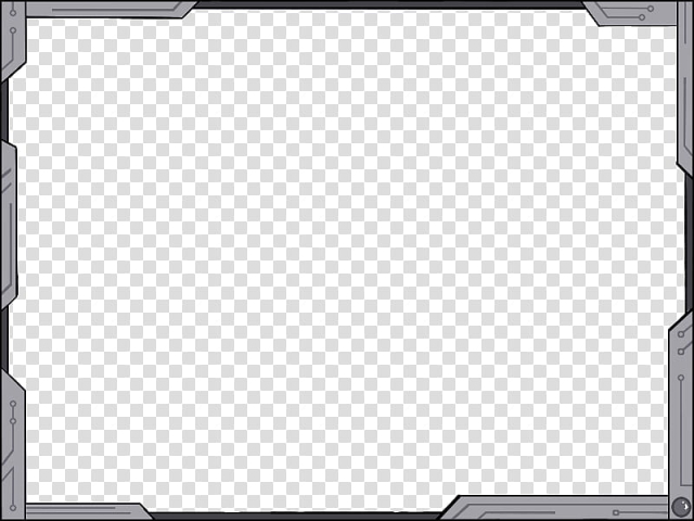 Free: Simple Futuristic Border Design ver Gray Metal transparent ...