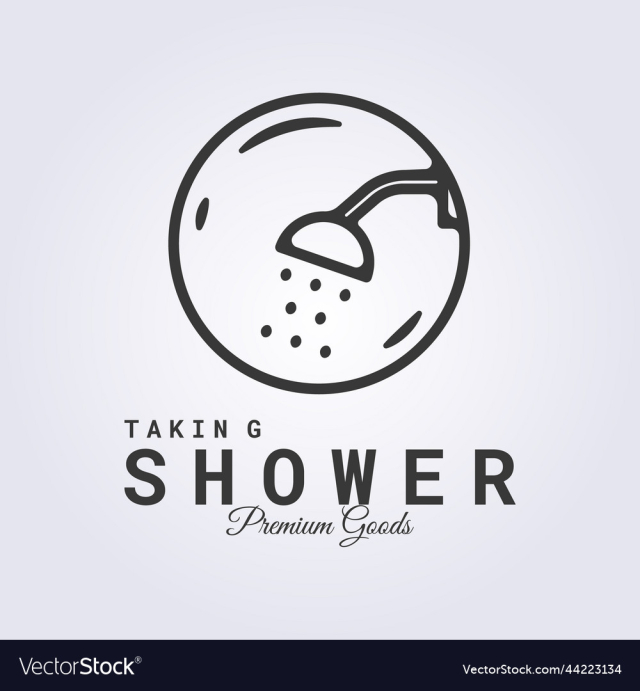 Free: simple minimalist line shower logo badge bathroom - nohat.cc