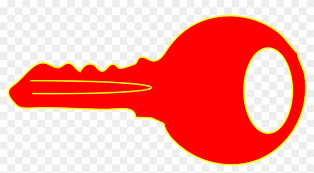 Free: Simple Red Key Clipart - Keys Clip Art Png - nohat.cc