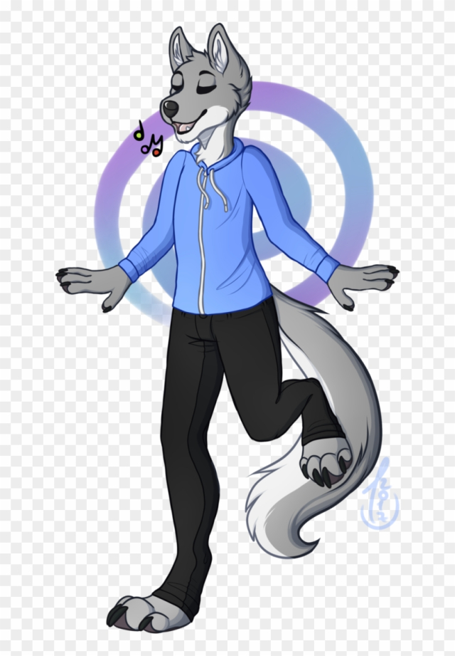 Free: Singing Wolf - Cartoon - nohat.cc