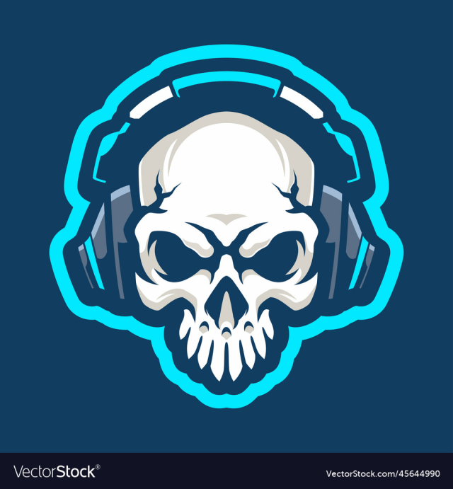 Free: skeleton skull streamer logo design - nohat.cc