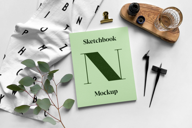 Free: Sketchbook PSD Mockup b n. sketchbook mockup - nohat.cc