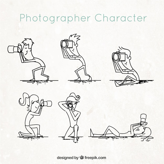 Free: Sketches photographer characters - nohat.cc