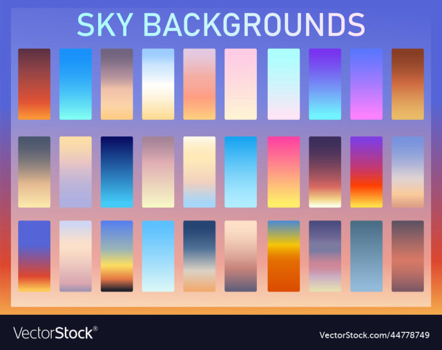 Free: sky color gradient background set templates of - nohat.cc