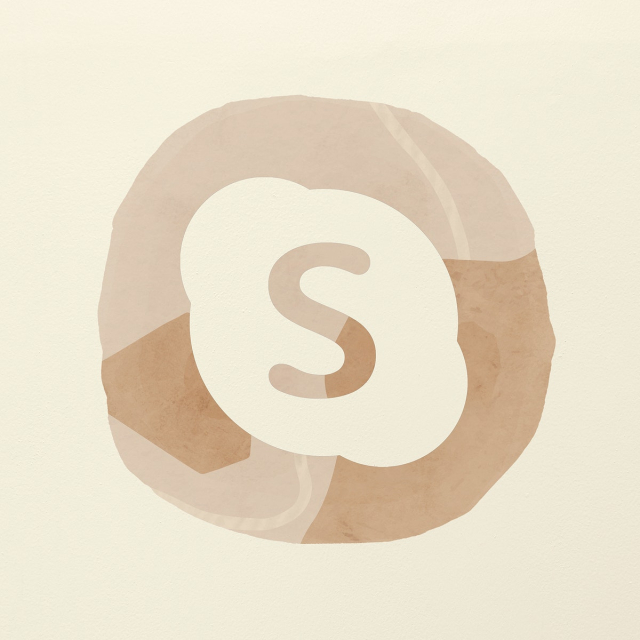 Free: Skype app icon psd with a watercolor graphic… | Free stock ...