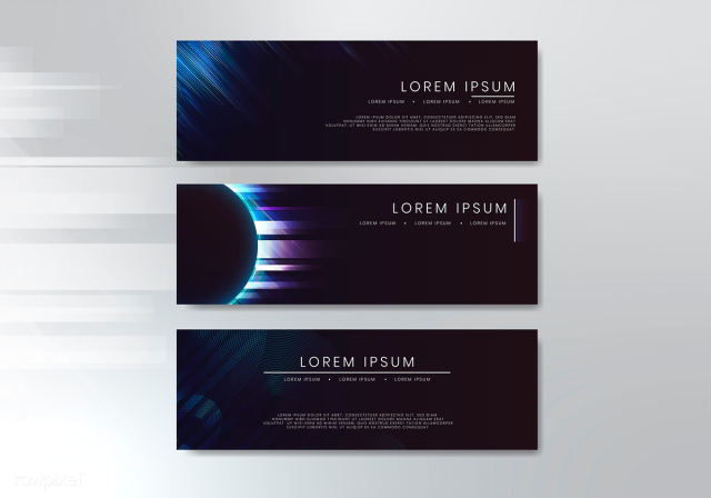 Free: Sleek website banner set | Free stock vector - 584738 - nohat.cc