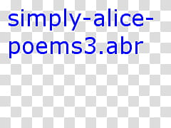Free: Small poem lines , simply-alice-poems.abr text transparent ...