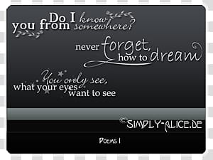Free: Small poem lines , white text on black background transparent ...
