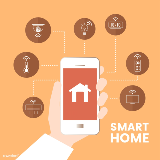 Free: Smart home controlled by phone infographic ve.. | Free stock vector - 534924 - nohat.cc