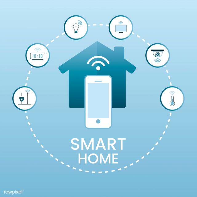 Free: Smart home controlled via phone infographic v.. | Free stock vector - 534902 - nohat.cc