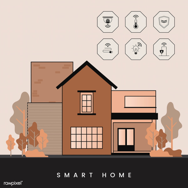Free: Smart home technology infographic vector | Free stock vector - 534958 - nohat.cc