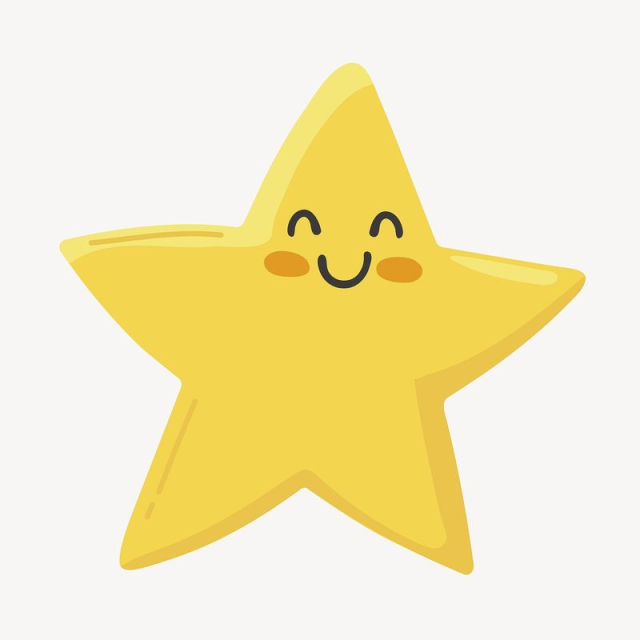 Free: Smiling star clipart, cute cartoon | Free PSD Illustration ...