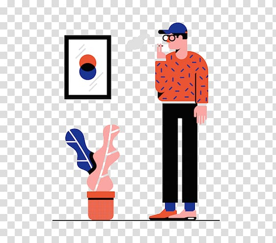Free: Smoking Graphic design Illustration, Smoking Man transparent ...