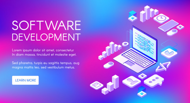 Free: Software development illustration of digital programming ...