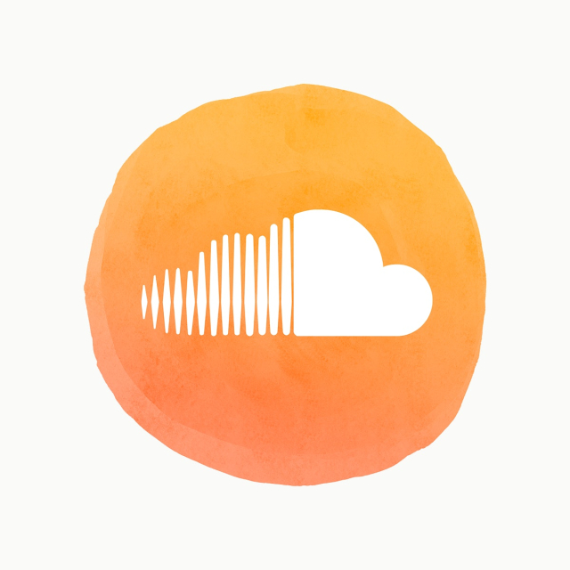 Free: SoundCloud icon psd for social media in… | Free stock ...