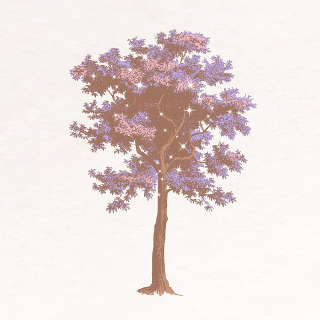 Free: Sparkly tree, botanical aesthetic illustration | Free Photo ...