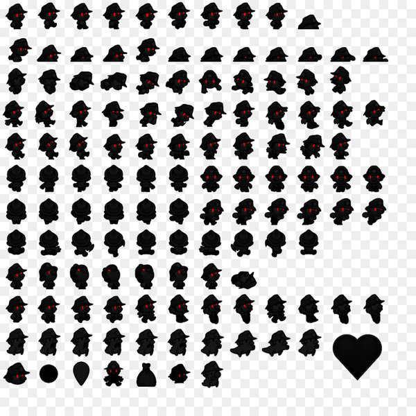 Free: Spelunky, Super Meat Boy, Sprite, Line, Blackandwhite PNG - nohat.cc