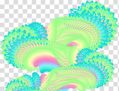 Free: Spirograph Trilogy , green and teal abstract painting transparent ...