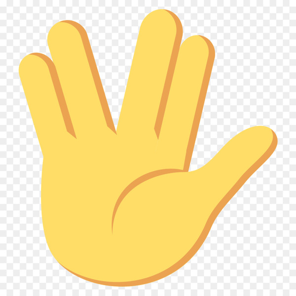 Free: Spock Vulcan salute Emoji The finger - middle finger - nohat.cc