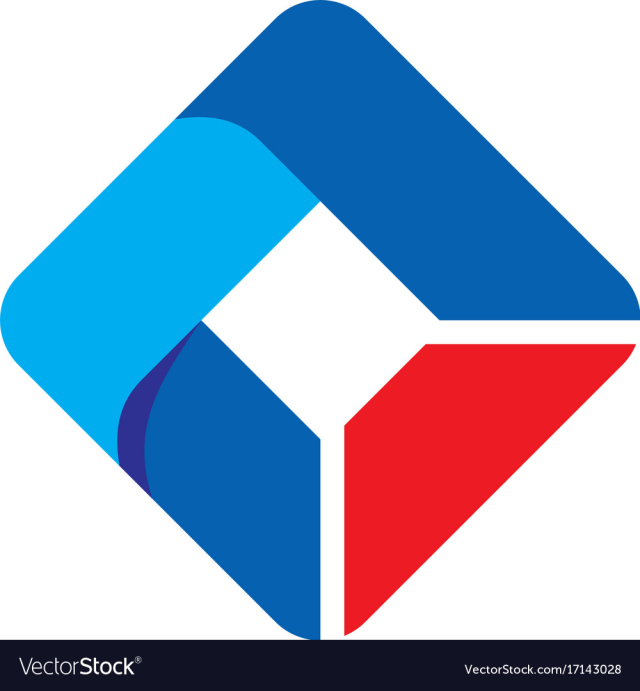 Free: Square abstract ribbon technology logo vector image - nohat.cc