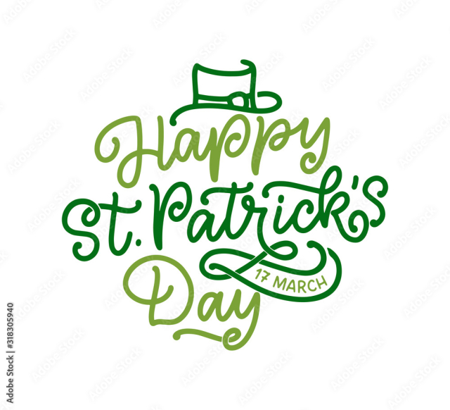 Free: St. Patrick's Day quote, typography greeting card template ...