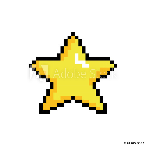Free: star 8 bits pixelated style icon - nohat.cc