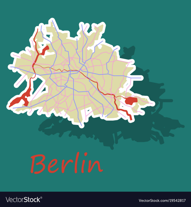 Free: Sticker berlin city map with boroughs silhouette vector image ...