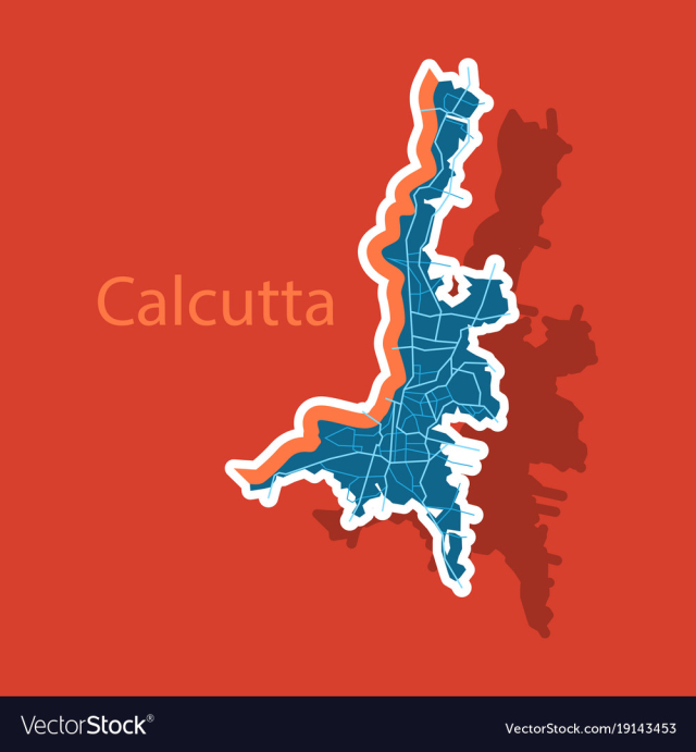 Free: Sticker calcutta map city with borders of the vector image - nohat.cc