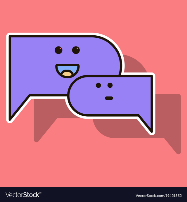 Free: Sticker chat icon with dialog clouds vector image - nohat.cc