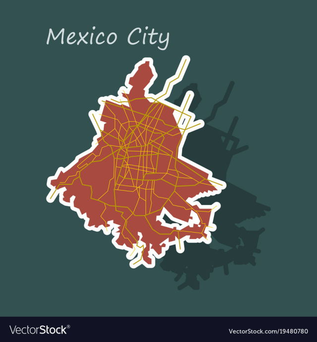 Free: Sticker color map of mexico city mexico city plan vector image ...