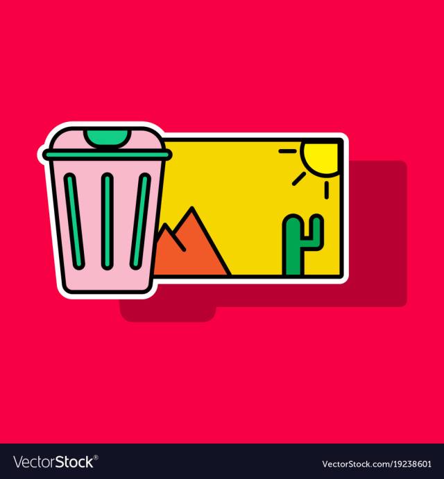 Free: Sticker delete image flat icon on color background vector image ...