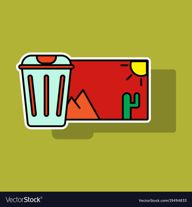 Free: Sticker delete image flat icon on color background vector image ...