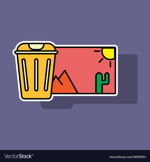Free: Sticker delete image flat icon on color background vector image ...