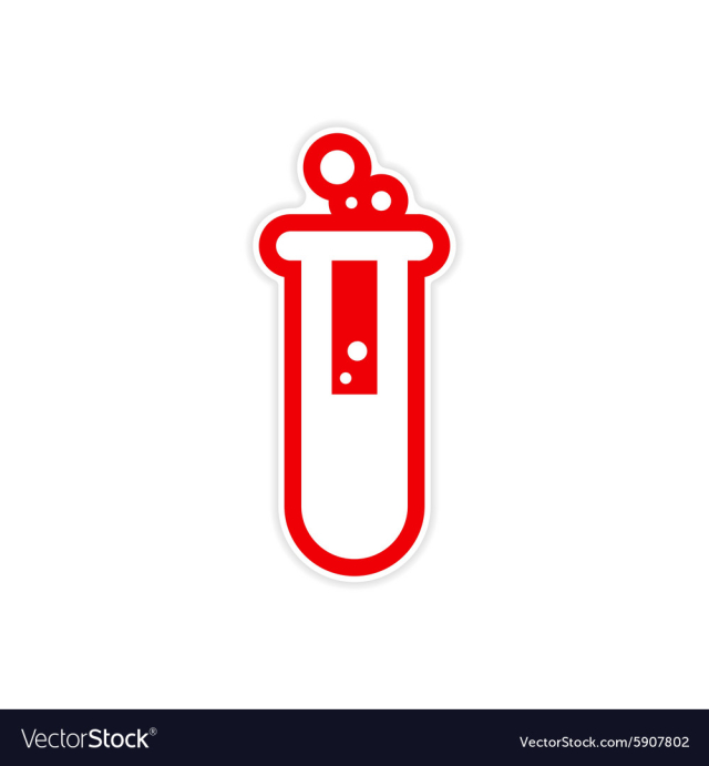 Free: Sticker flask with substance as logo or icon of vector image ...