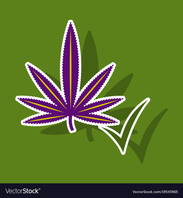 Free: Sticker hand drawn color botanical of hemp vector image - nohat.cc