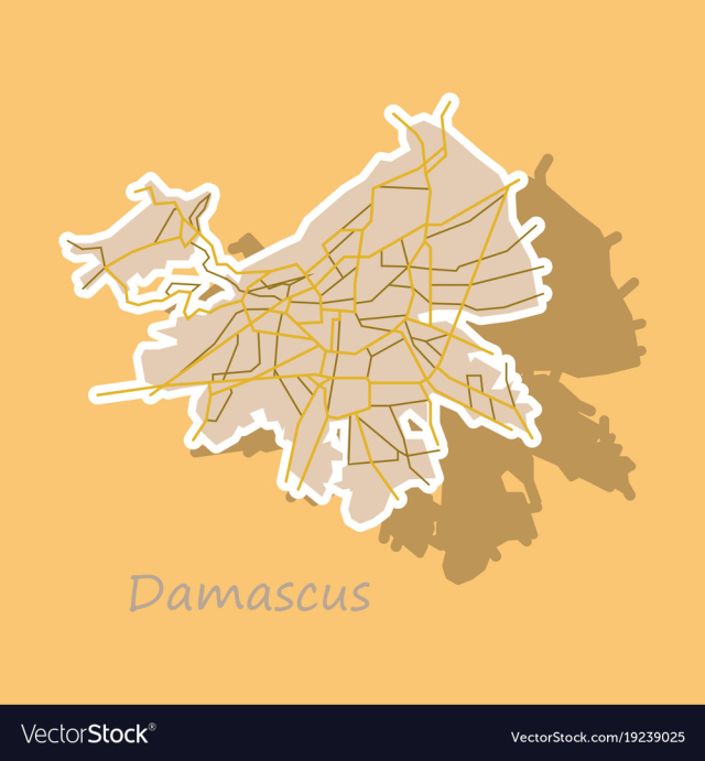 Free: Sticker map design - damascus city vector image - nohat.cc