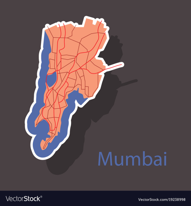 Free: Sticker map of mumbai vector image - nohat.cc