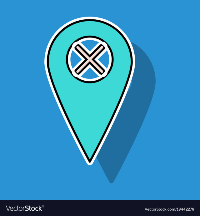 Free: Sticker navigation geolocation icon in flat vector image - nohat.cc